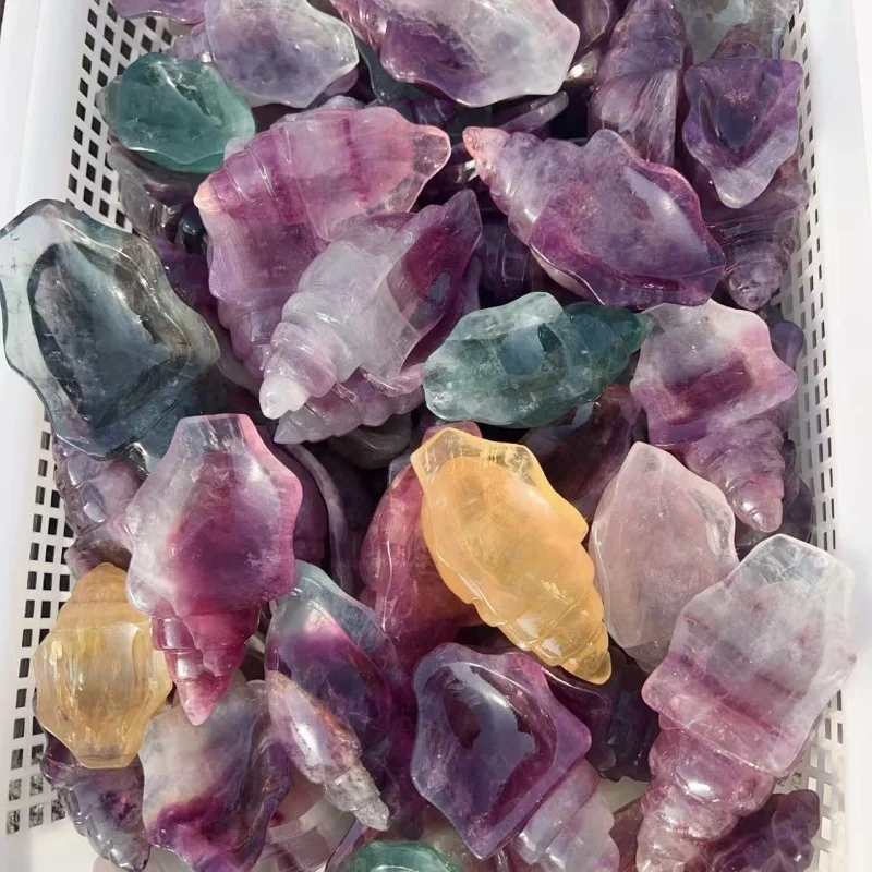 Wholesale Natural High Quality Candy Fluorite Conch Healing Crystal ...