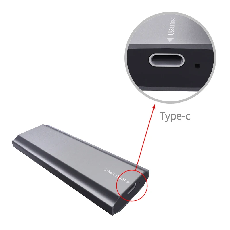 Aluminum M2 Ssd Case Hdd Housing Enclosure Computer Black Usb Color Box ...