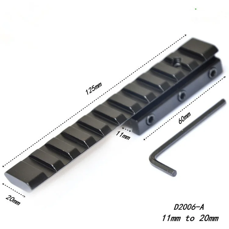 Tactical Aluminum Dovetail Extension 11mm to 20mm Adapter Mount for ...