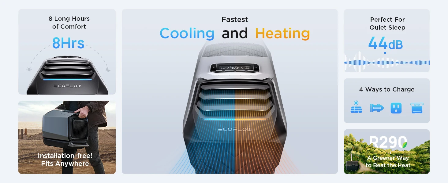 ECOFLOW Wave 2 Portable Air Conditioner - Cooling & Heating