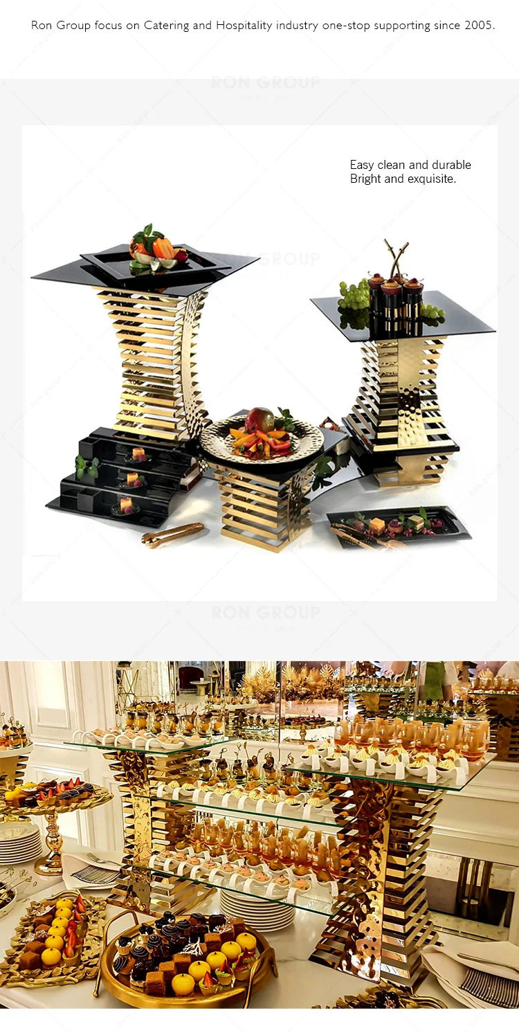 Wholesale Gold Buffet Party Food Display Catering Stand