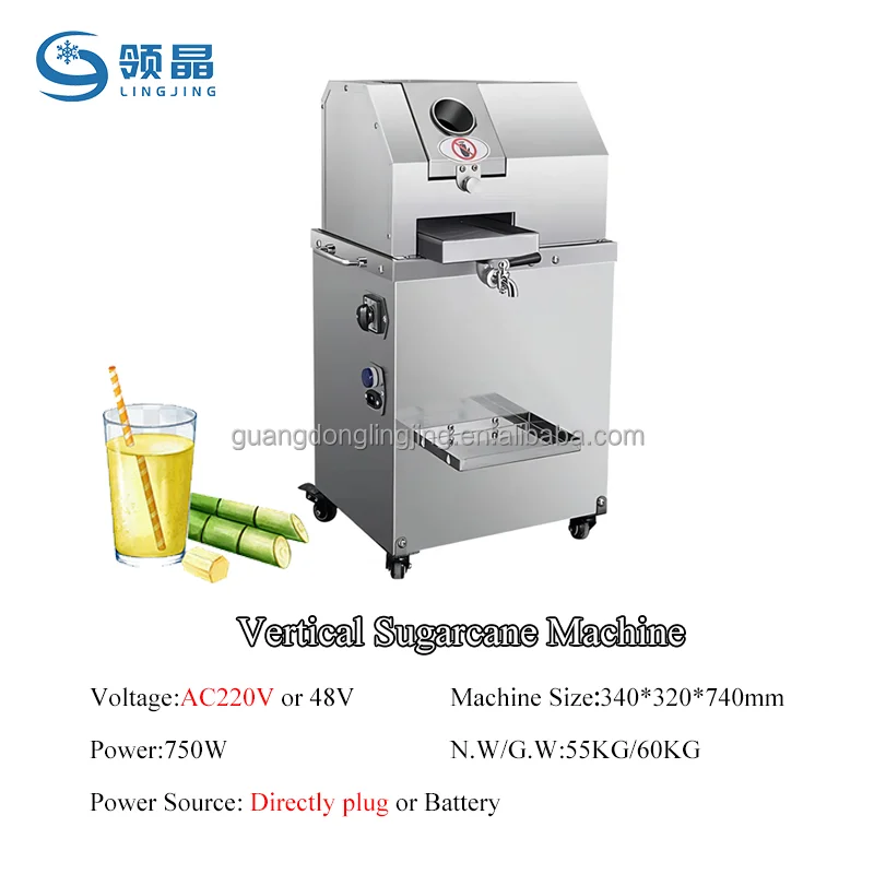 750W Automatic Cold Press Sugar Cane Juicer Machine for Commercial Use ...