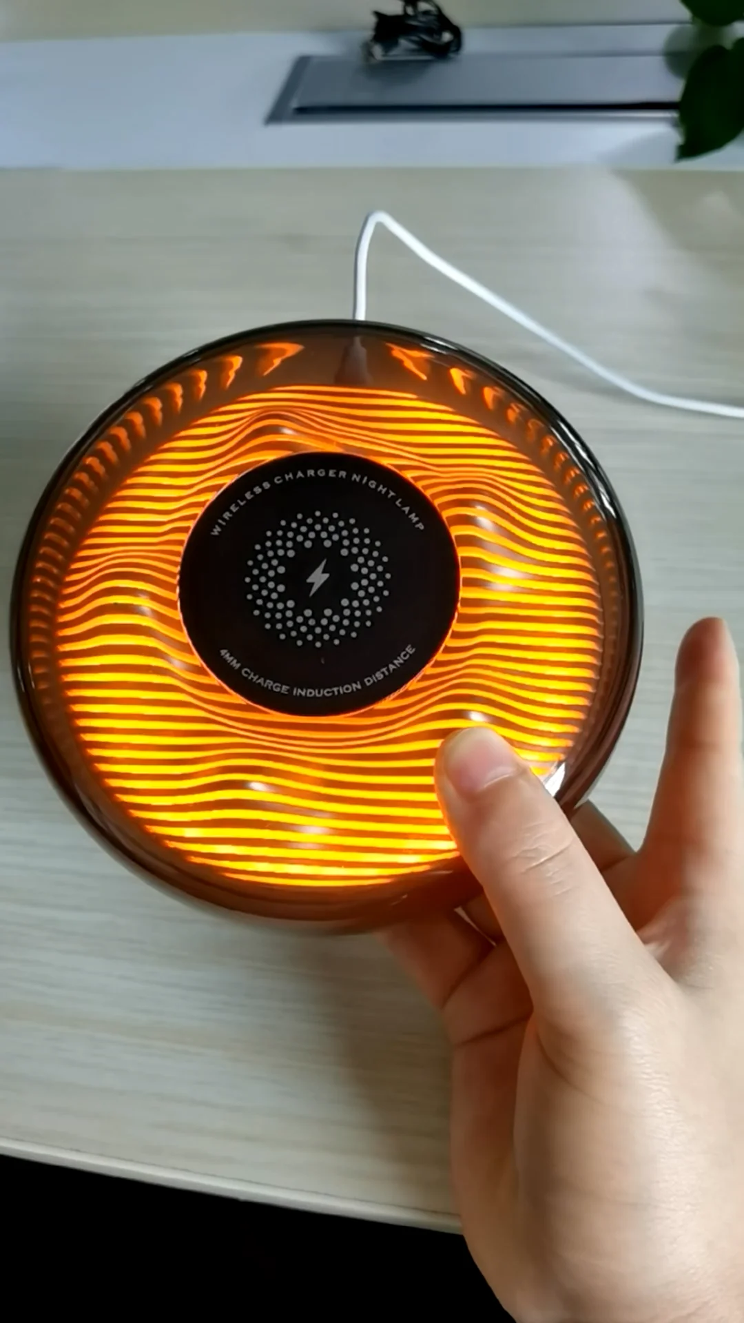 S06 Led Touch Flames Lamp With 3 Level Flame Light Rechargeable Table ...