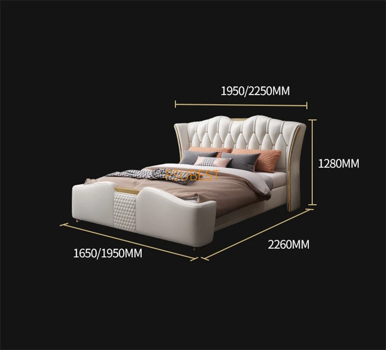 European King Size Queen Bed Luxury Bed Frame Lit Cama Yatak Letto ...