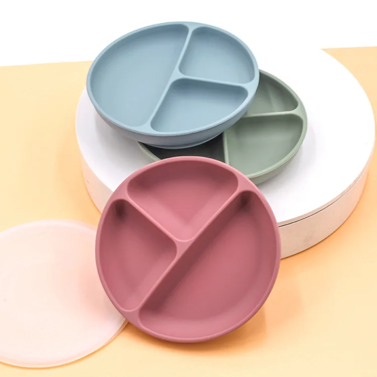 Silicone Baby Plate Bpa Free Soft Divided Plates Food Grade Silicone ...