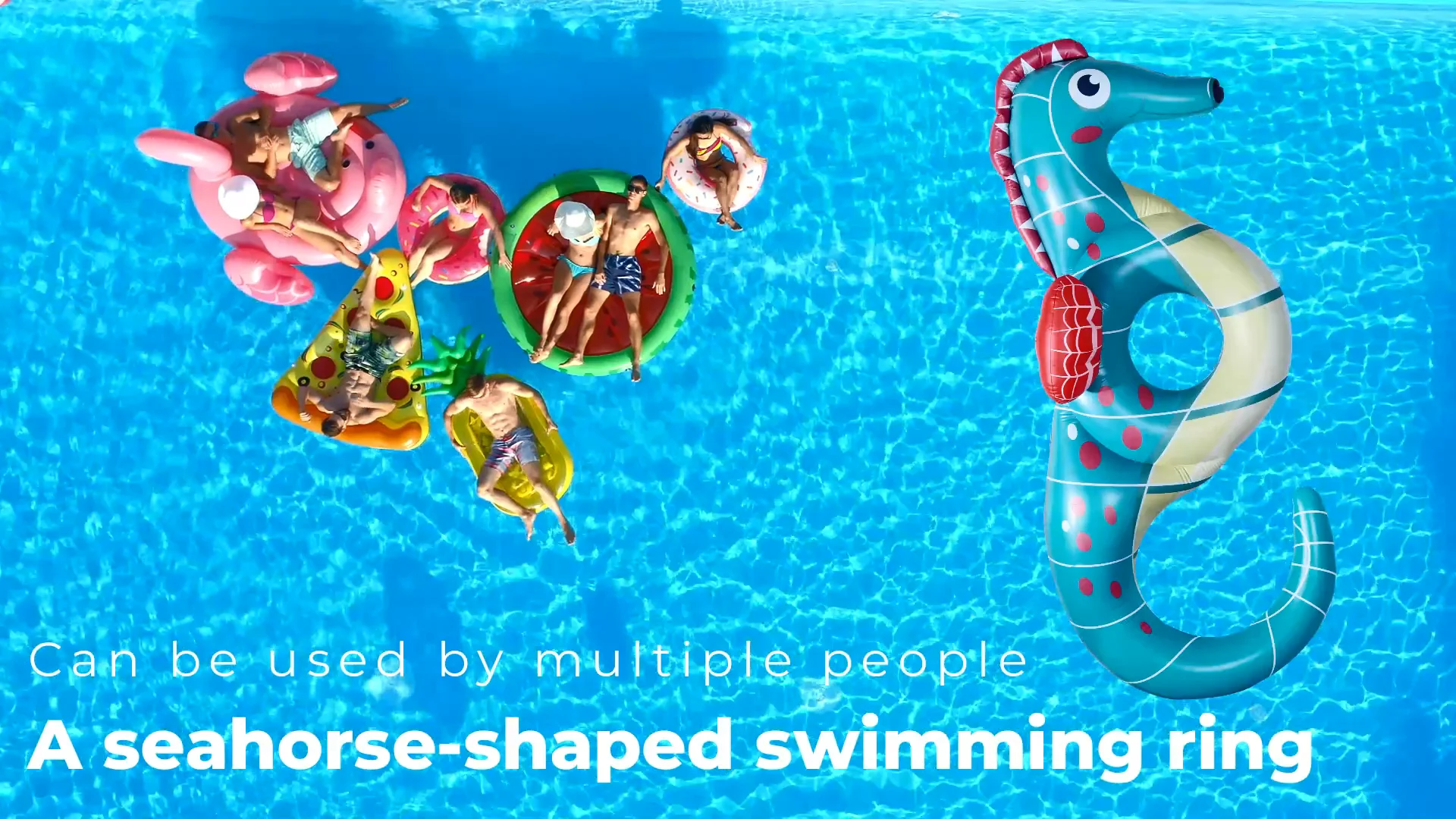 Doughnut Shark Mermaid Inflatable Pool Circle Kids Tubes Swimming Ring ...