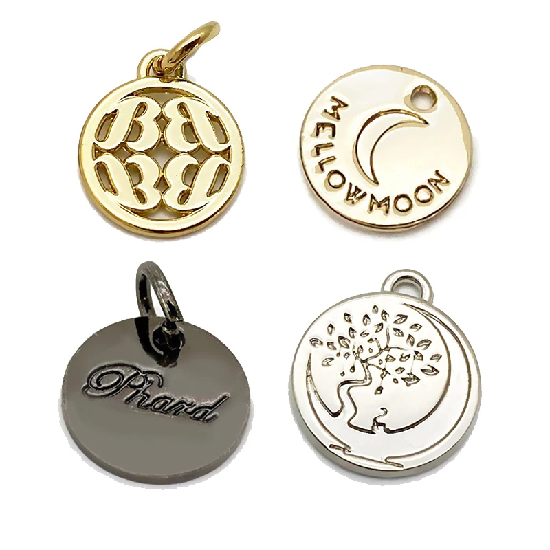 Custom Engraved Gold Pendant and Charms for DIY Jewelry - Stainless ...