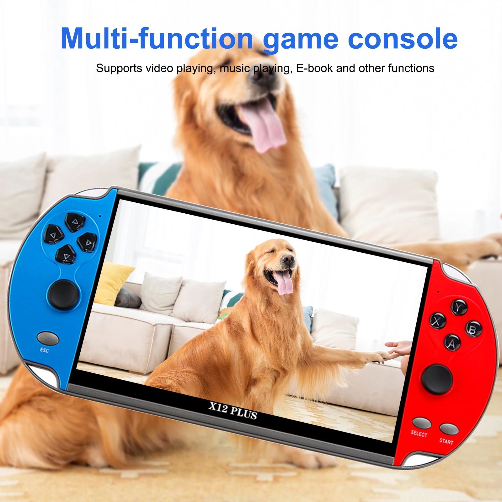 X12 Plus Game Console - 16GB, 7'' Touch Screen Retro Player