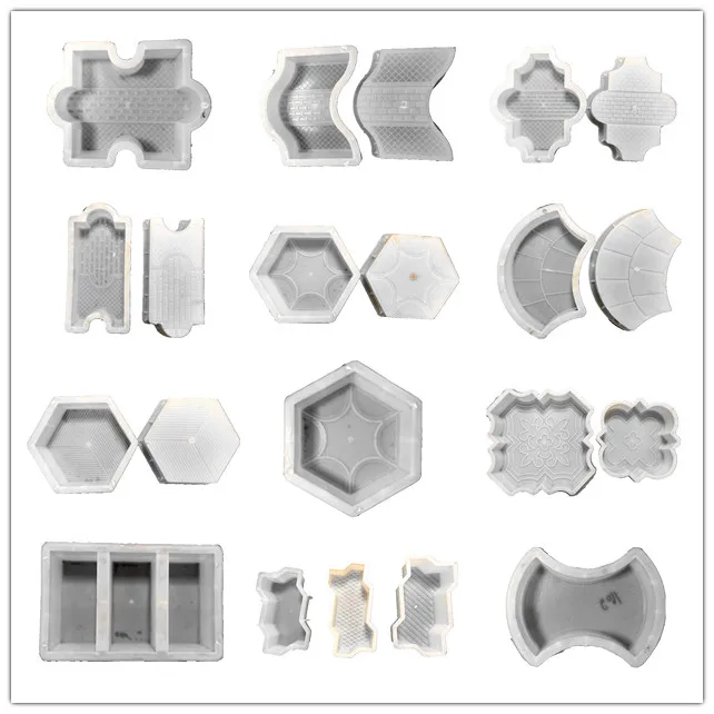 Modern Design White Plastic PVC Interlocking Concrete Paver Molds for ...
