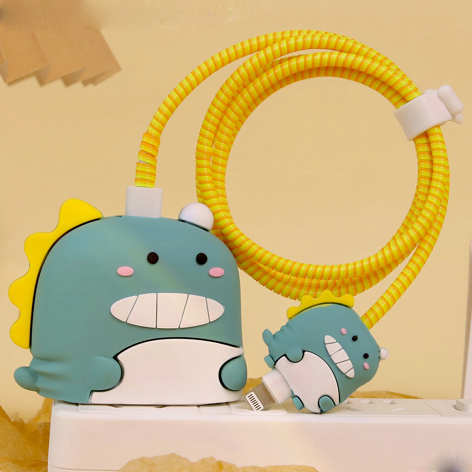 Cute 3D Cartoon Anime Soft Silicone Charger Case for Iphone