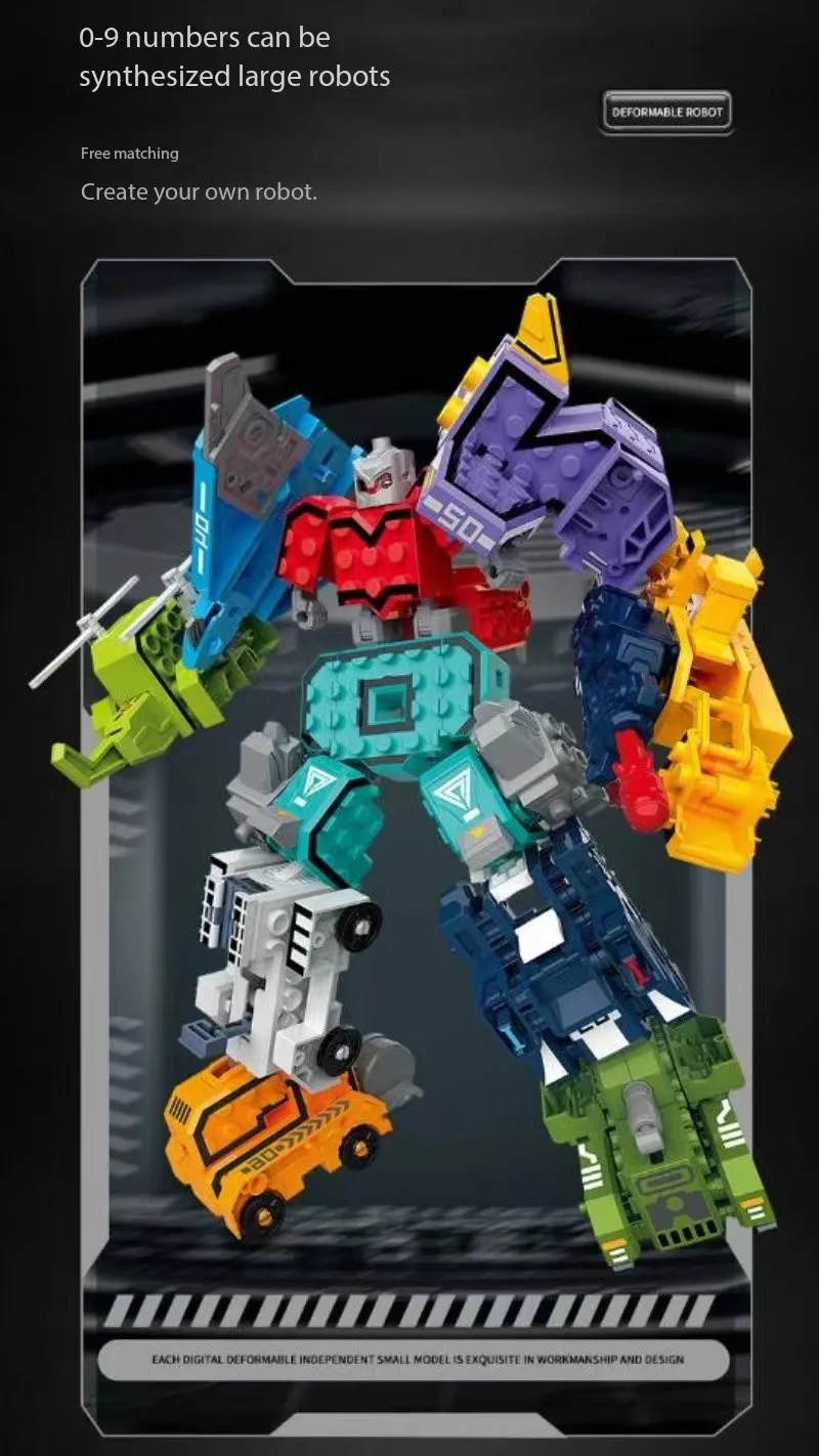 Digital Numbers Transportation Letter Tank Warrior Deformation Action ...