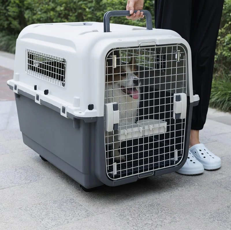 Hot Sale Plastic Transportation Consignment Outing Travel Dog Cage Pet ...