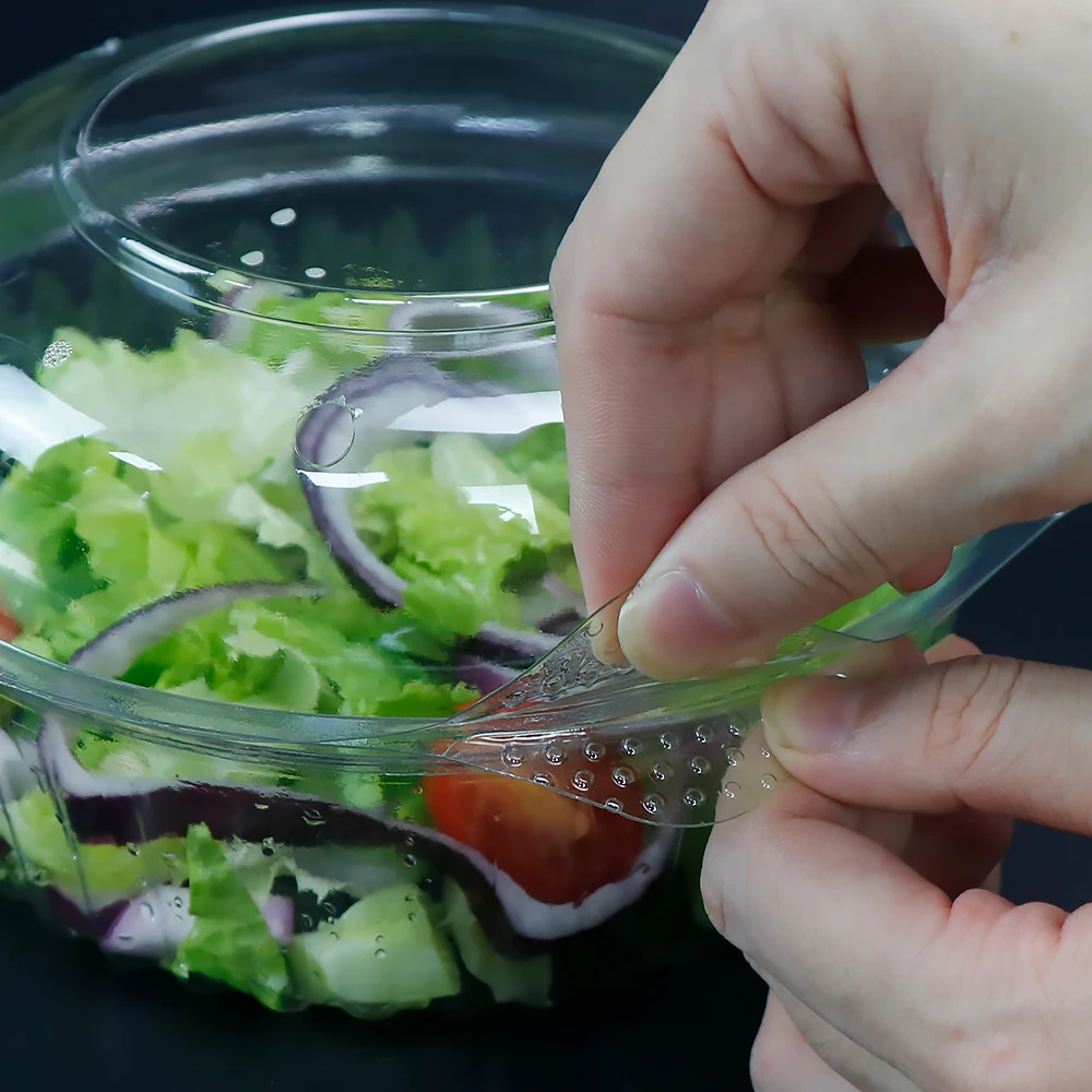 Custom Takeaway Transparent Clamshell Plastic Fruit Salads Bowl,Clear ...