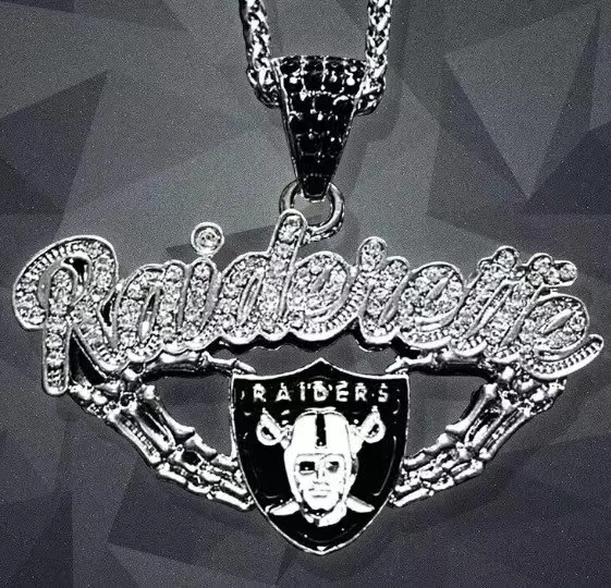 Customized Oakland Raiders Necklace - Cool Enamel Charm