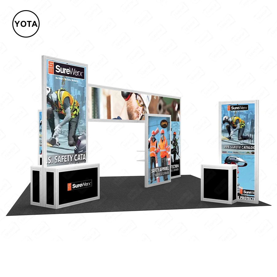 Tawns 6x6 Modular Floor Standing Aluminum Profile Exhibition Booth ...