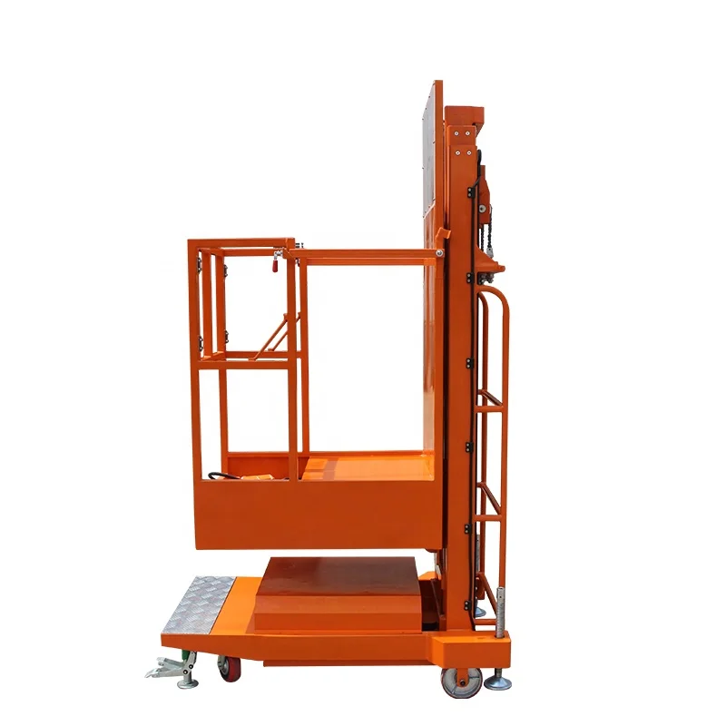 Manual Move Working Lift For Cargo Handling Cost Efficient Aerial Lift ...