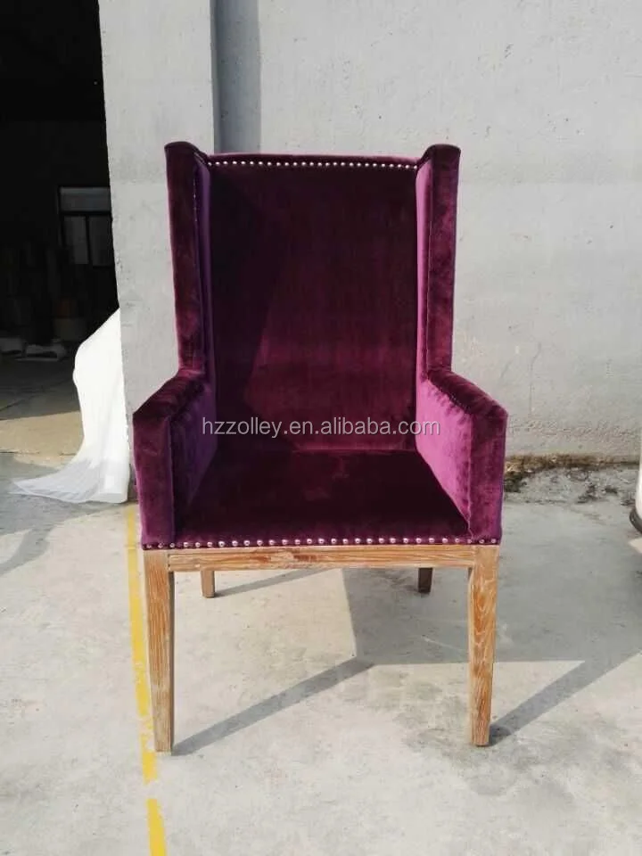 Luxury Velvet High Back Dining Chair Modern Wing Back Dining Chair ...