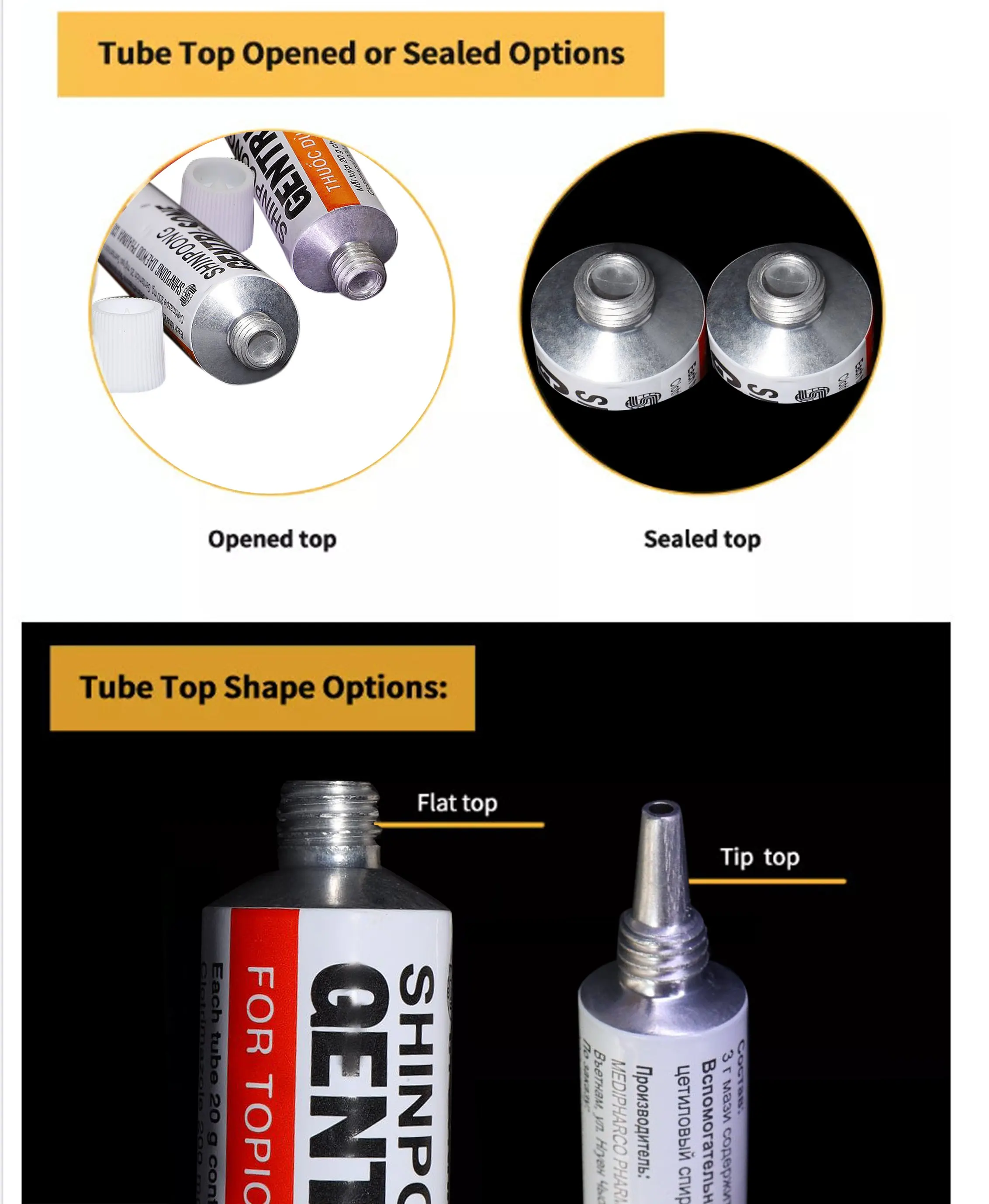 Medical Grade Long Nozzle Aluminum Collapsible Tube With Conical ...