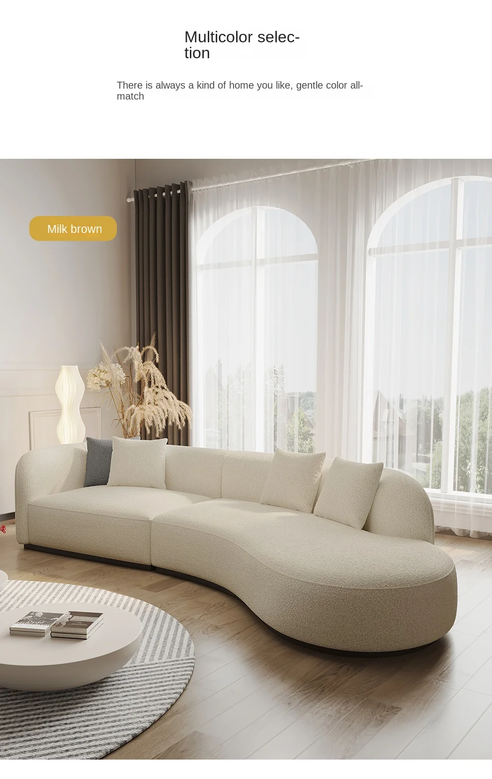 White Nordic Teddy Modern Luxury High Quality Corner Couch Sofa Living ...