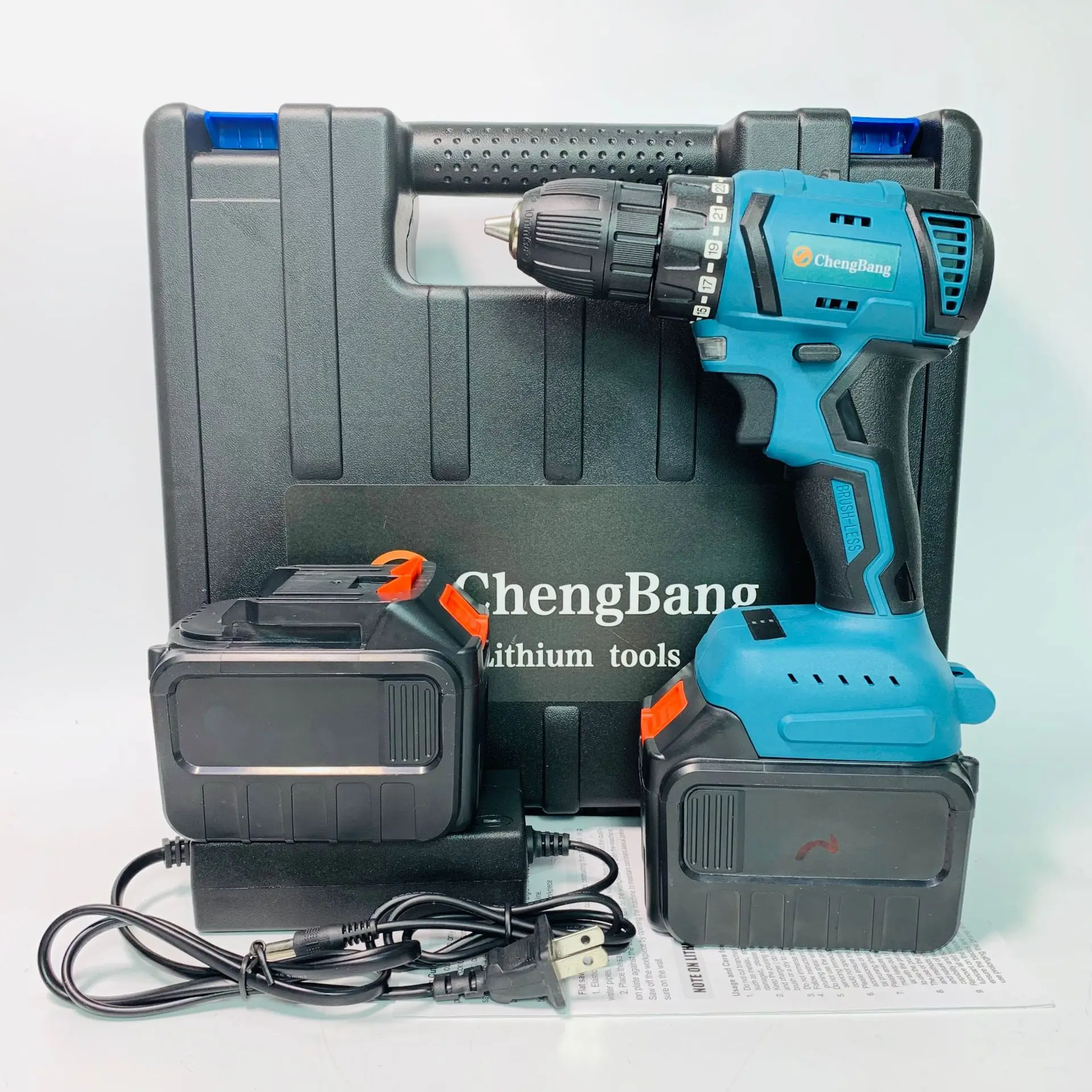 80n.m Torque High Power Lithium Cordless Impact Drill Rechargeable High ...