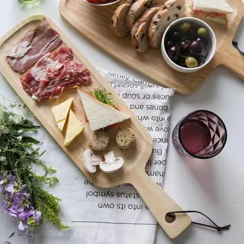 Customizable Solid Oak Wood Breadboard With Oak Handle For Chopping ...