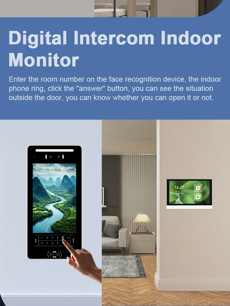 Thinmoo Android Video Intercom - Face Recognition 10 Inch Door Phone