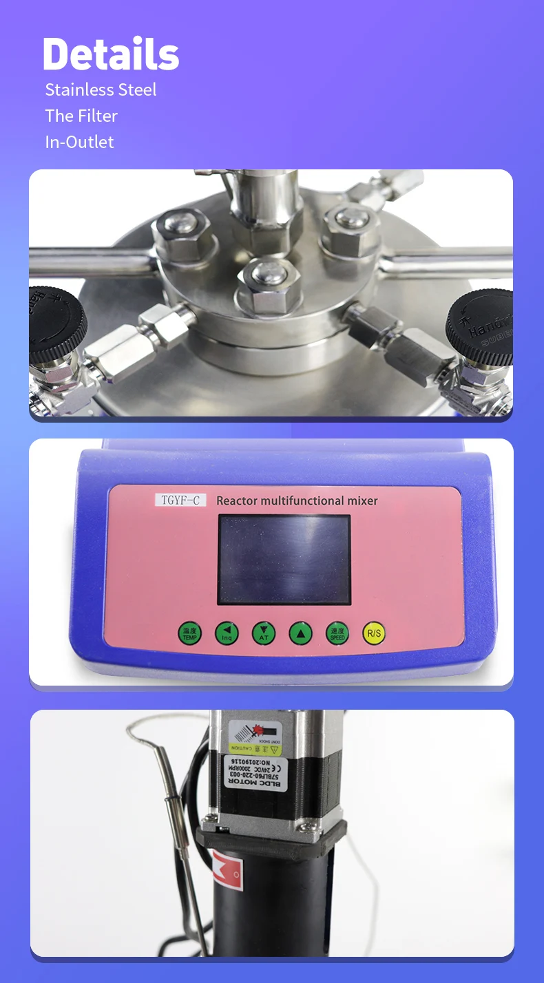 High Pressure Reactor 250ml - Lab Autoclave Agitator Tank