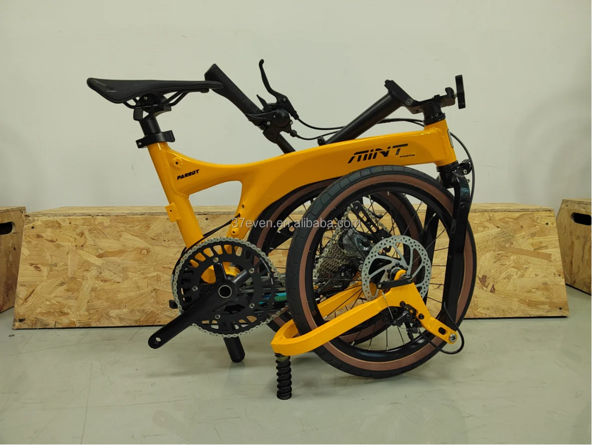 MINT PARROT 18" Folding Bicycle with Disc Brake, 9 Speed, Aluminum ...