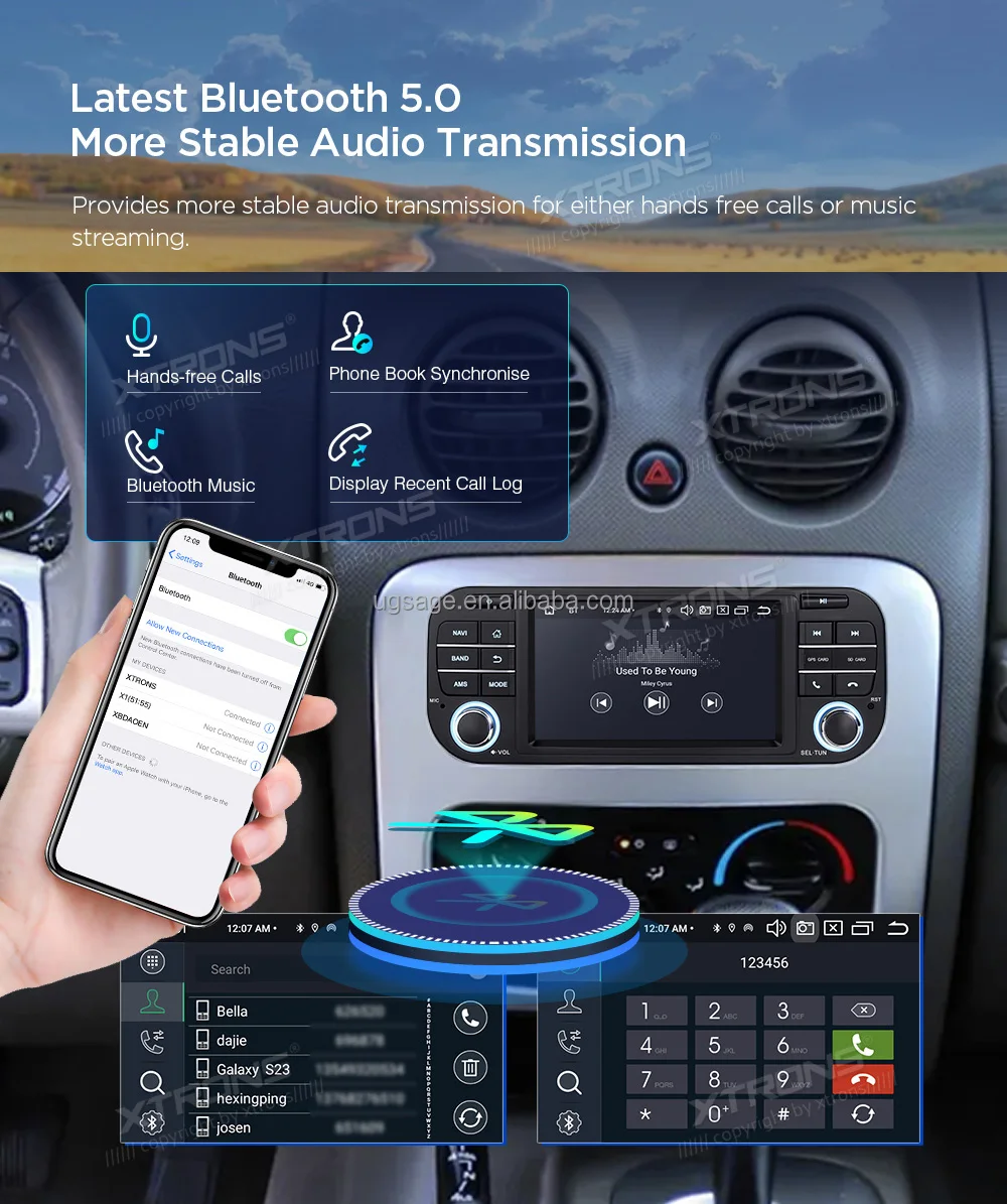 Xtrons 5" Multimedia Player Android Car Radio For Jeep Wrangler/dodge Ram Android13 Carplay ...