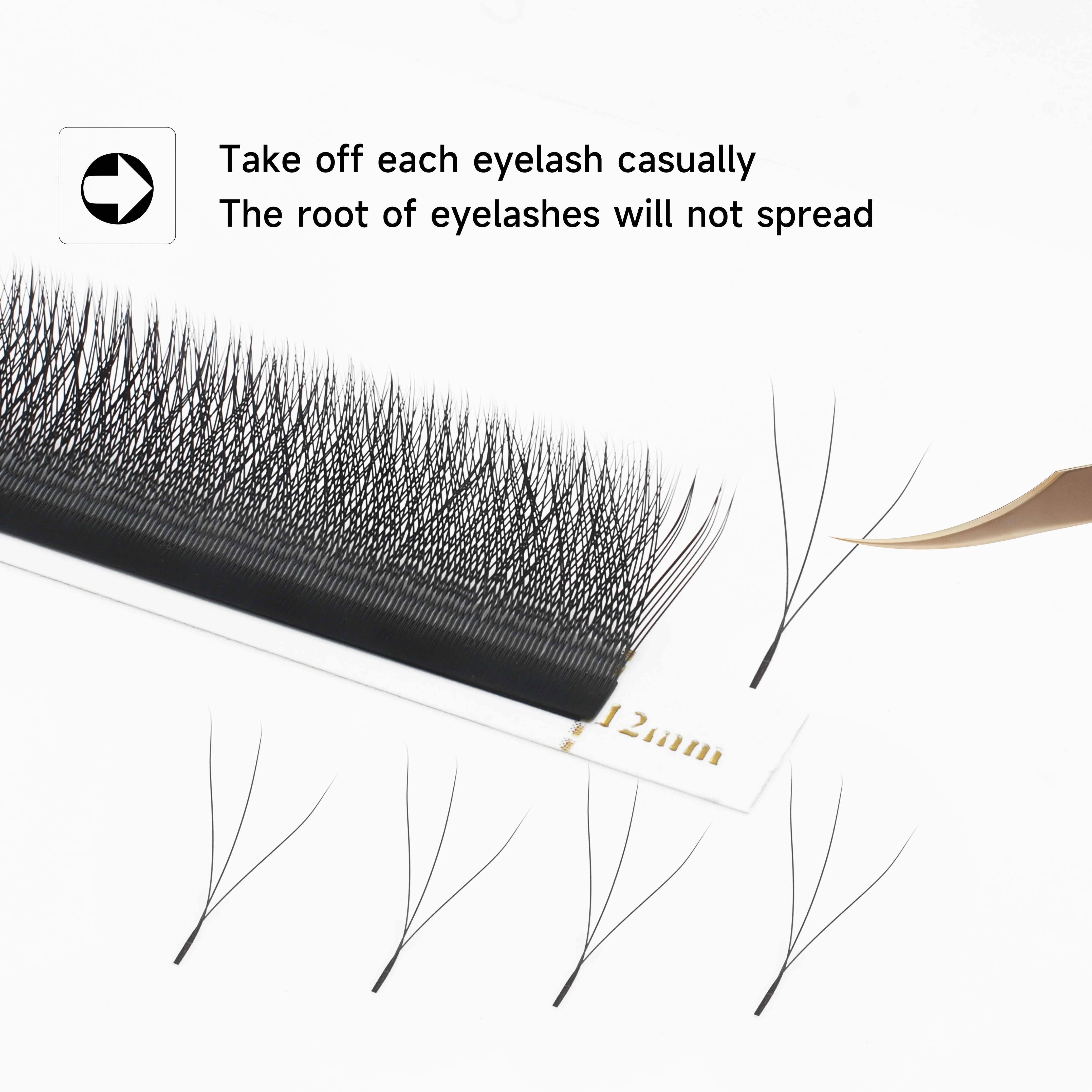 XIUSUZAKI W V Y Shape Volume Eyelash Extension Individual False ...