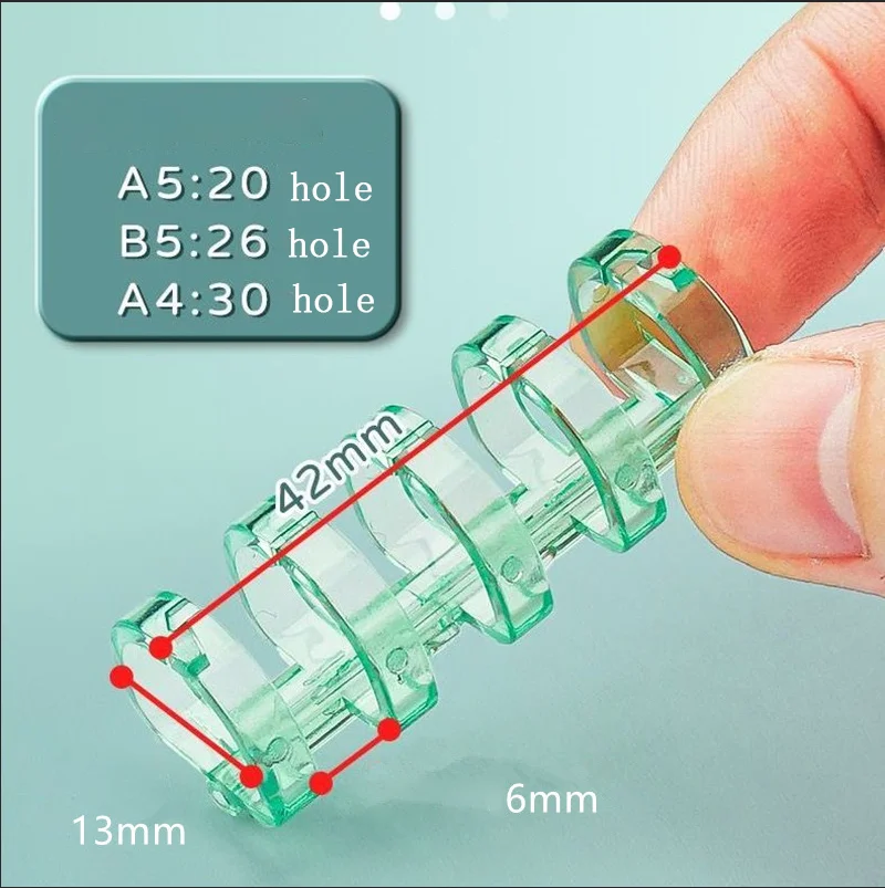 Custom 5 Hole Plastic Lock Clip Binding Ring Binder