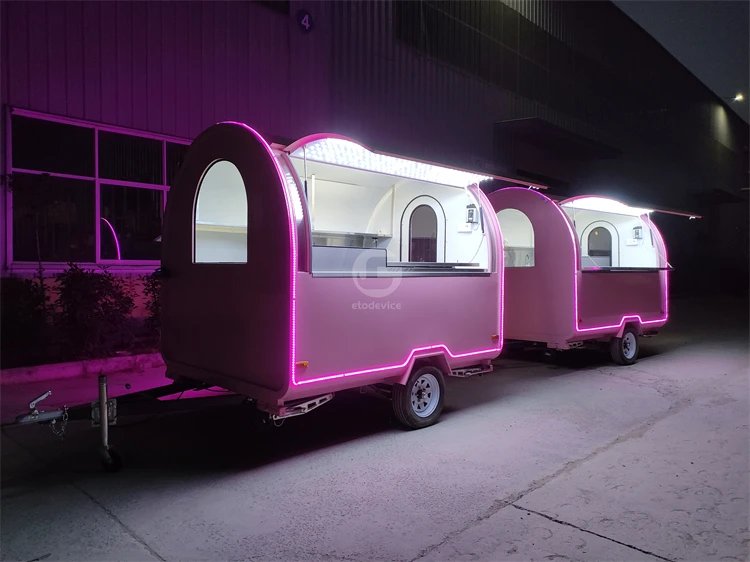 Street Food Trailer - Bubble Tea Ice Cream Vending Cart