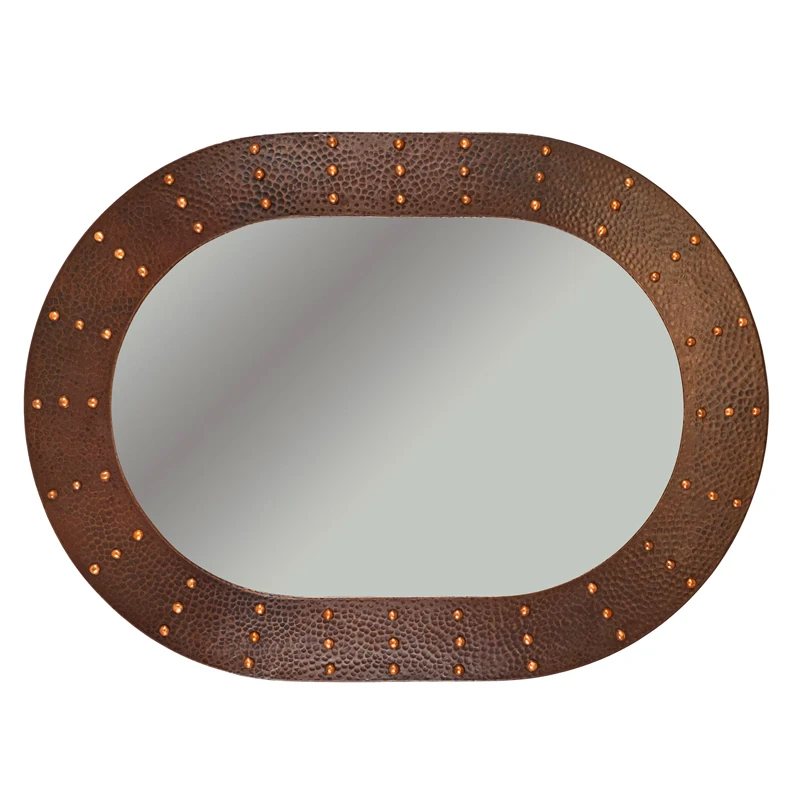 Copper Mirror Frame Hand Hammered Copper Frame With Rectangle Or ...