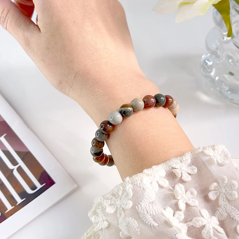 Natural Stone Bracelet For Men Women Amethysts Turquoises Tourmalines ...