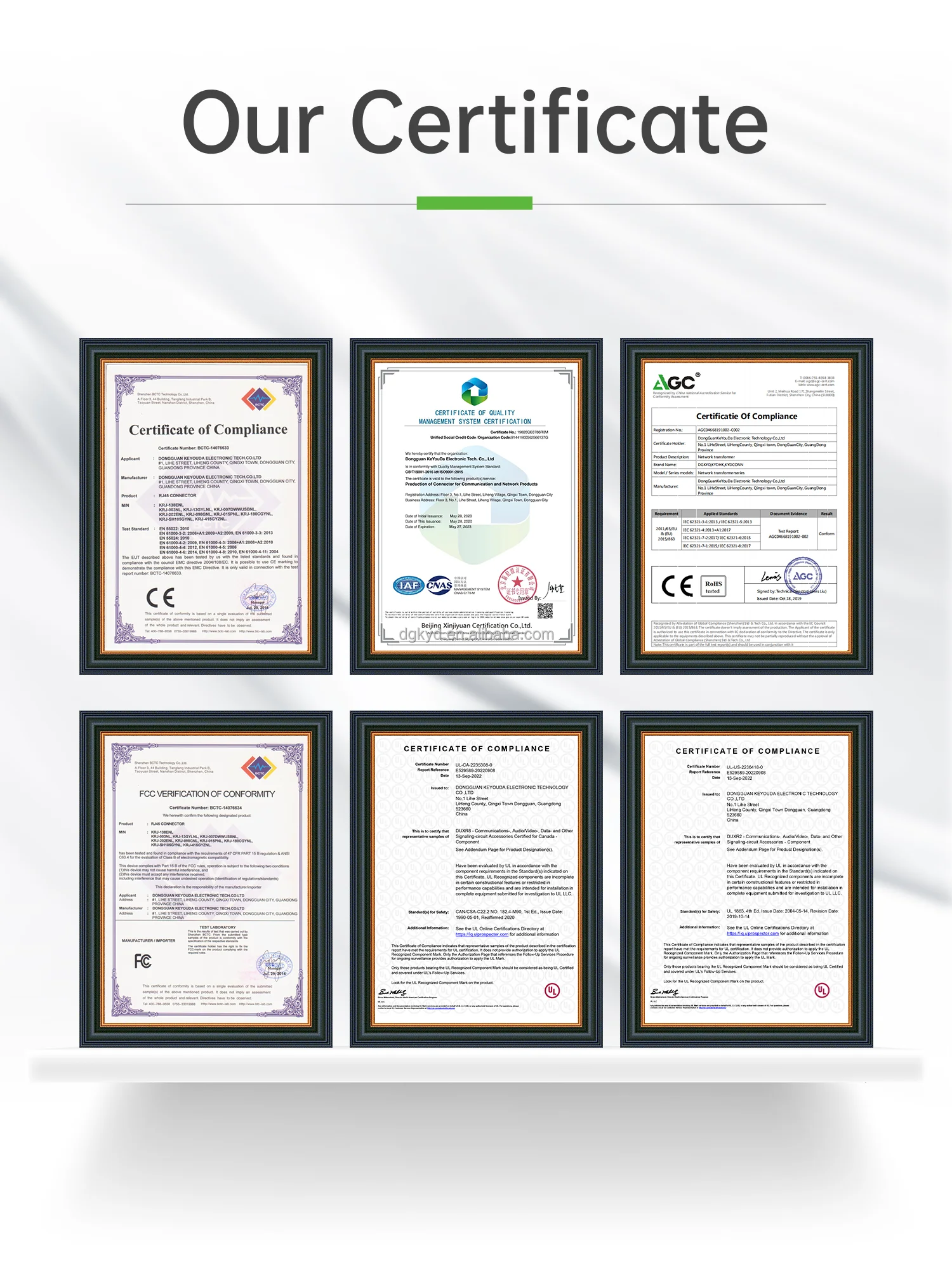 Single Port Shielded RJ45 Female Connector With 10/100 Base-T ...