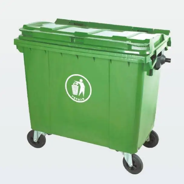 1100l Industrial Outdoor Waste Bin Wheeled Garbage Container Large ...