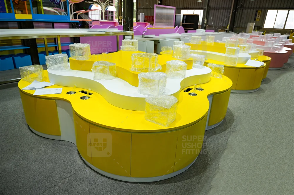 Custom Gondola Candy Display Rack Acrylic Box Candy Display Containers ...