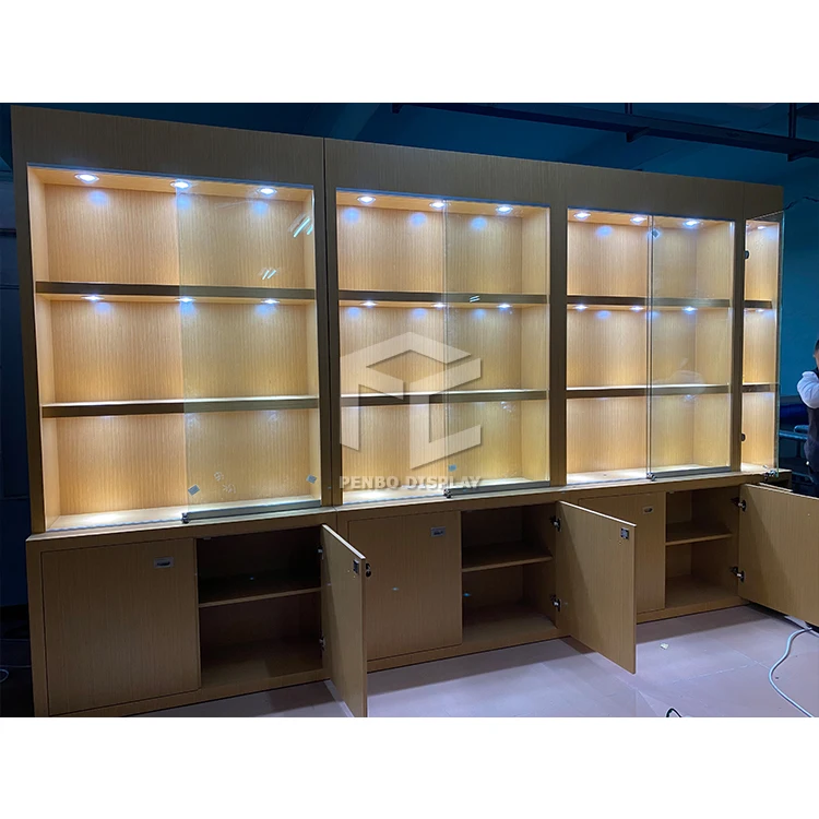 Eco Material Wood Retail Store Display Showcase Modern Display Cabinet ...