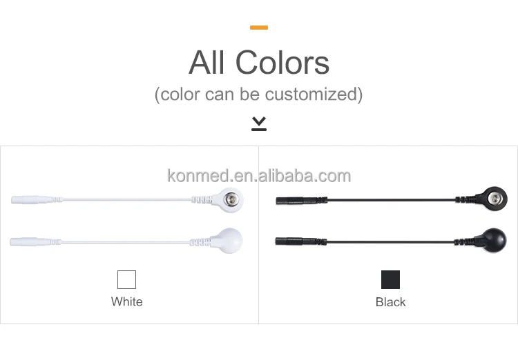 Ems Tens Electrode Wire Custom Electrotherapy Electrode Lead Wire Cable ...