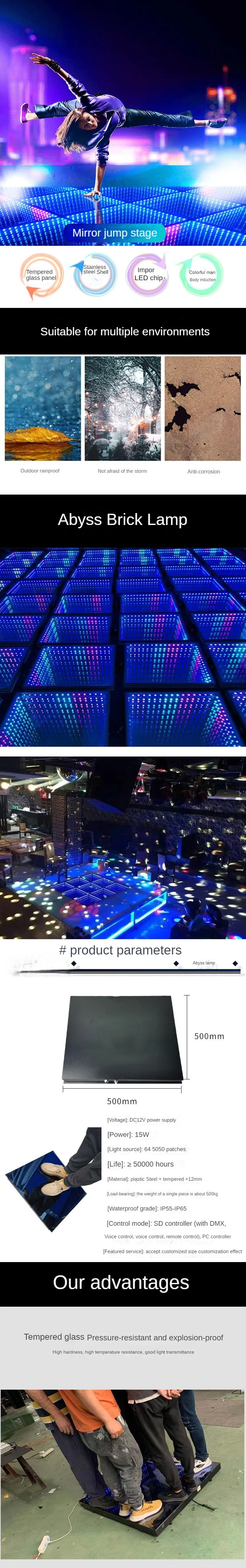 Infinity Mirror Panel 3D Effect LED Dance Floor for Weddings