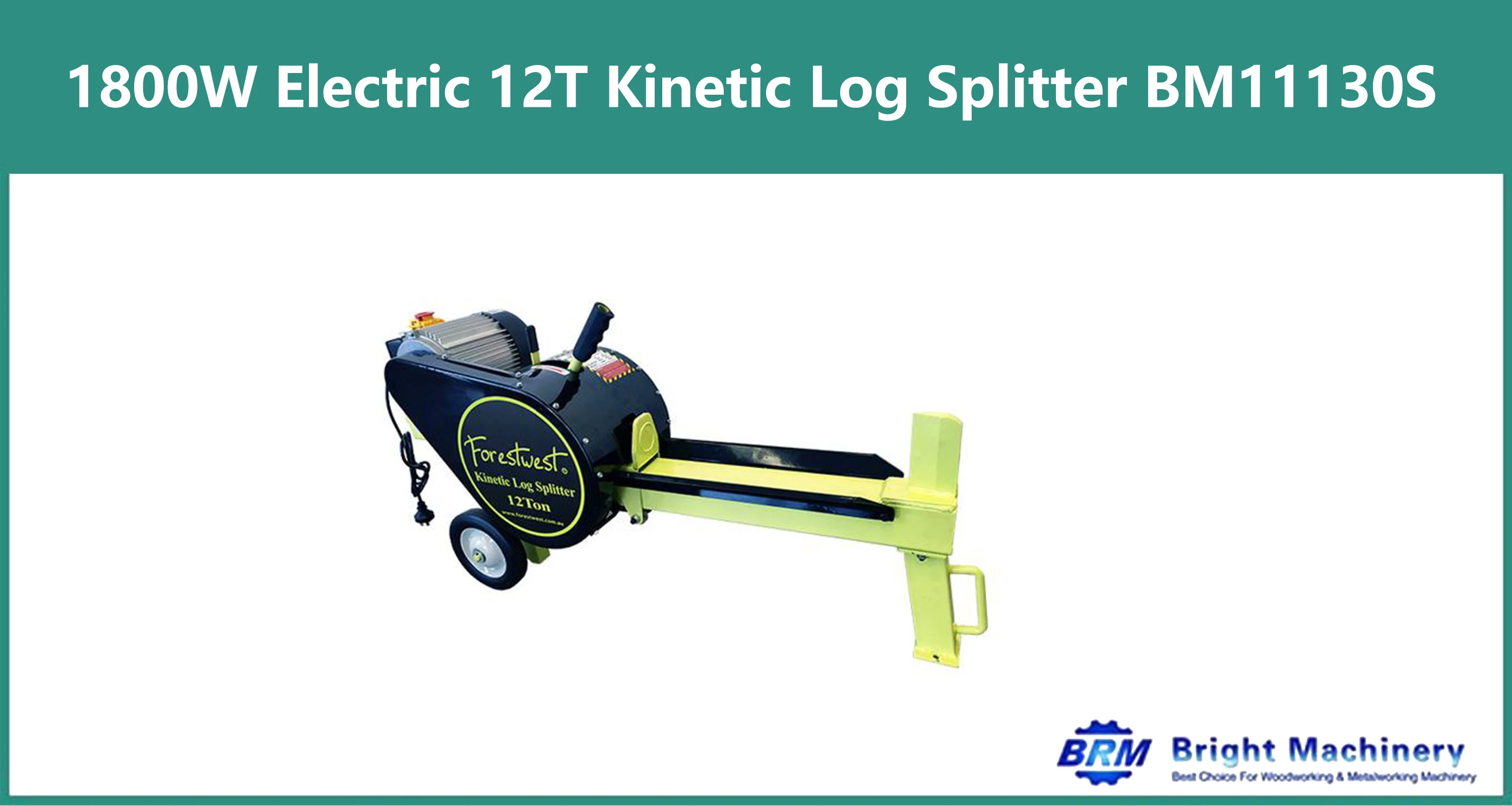 12T 1800W Electric Log Splitter - Fast & Efficient Wood Splitting