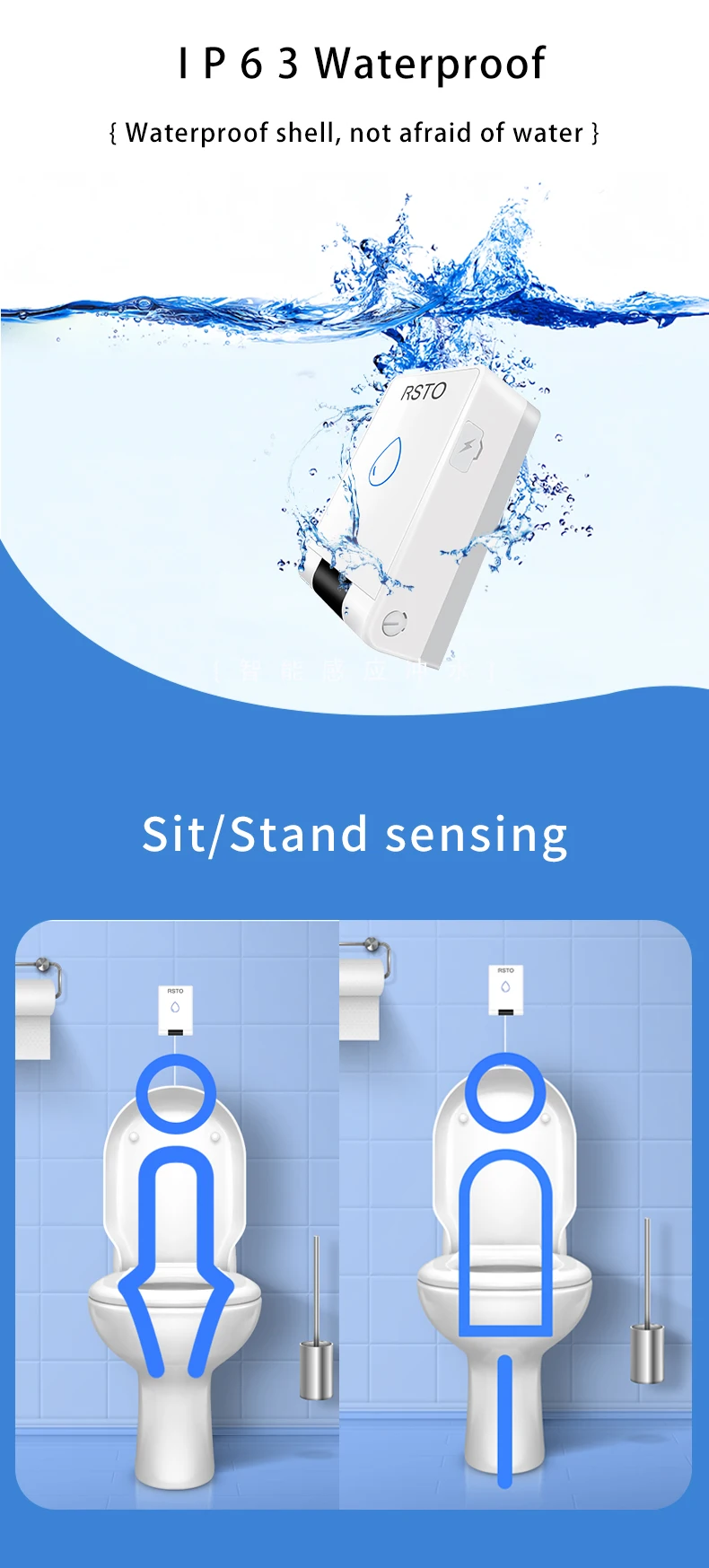 RSTO Automatic Toilet Flushing Sensor - Efficient & Hygienic