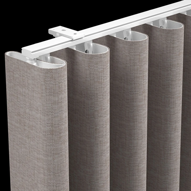 Modern Style Double Ripple Fold S Aluminum Window Curtain Track Rails ...
