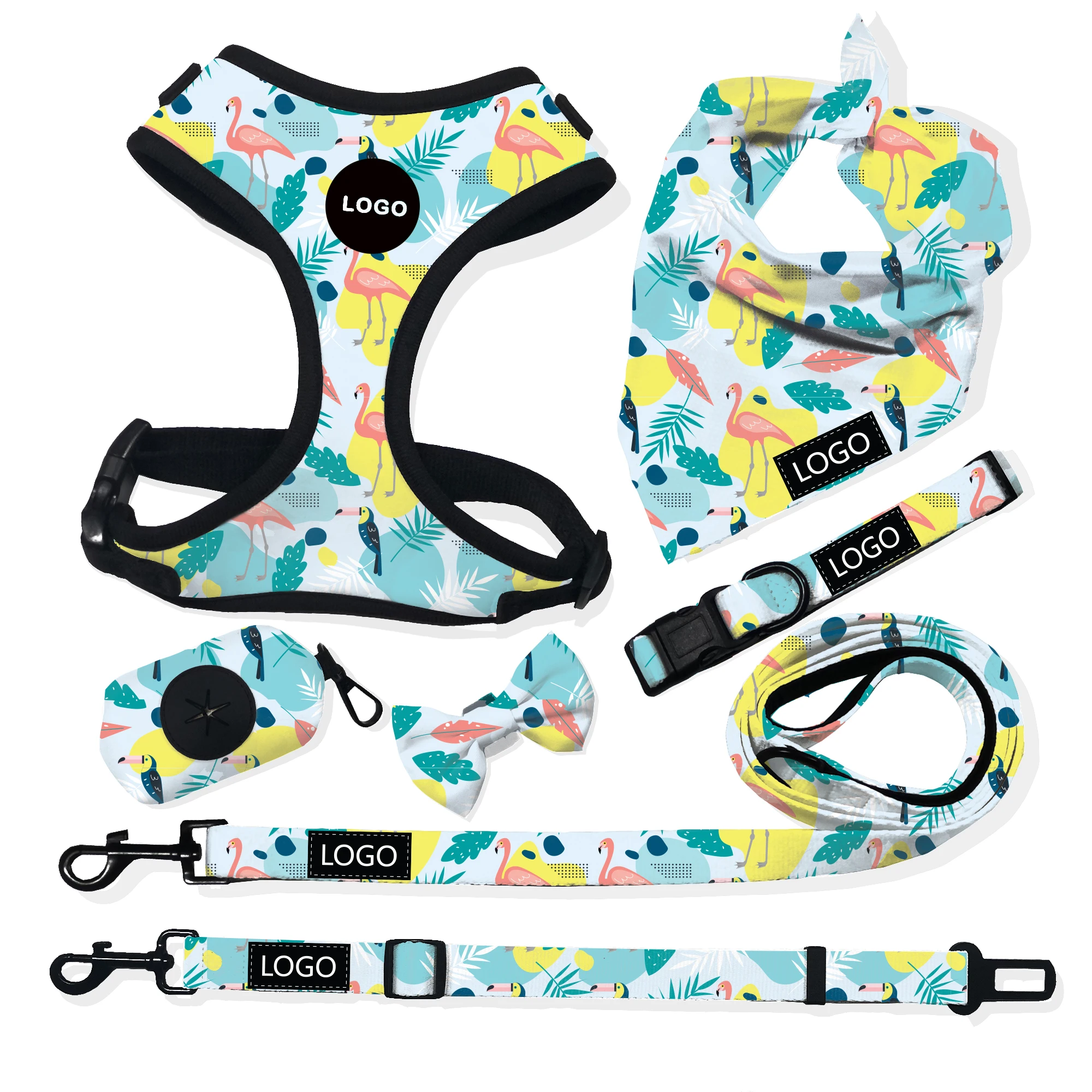 WELLGO Custom Soft Comfortable Padded Neoprene Dog Harness Sublimation ...