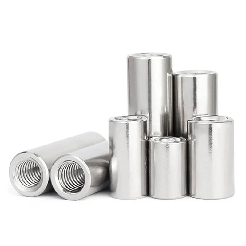M3 M4 M5 M6 M8 M10 304 Stainless Steel Extend Long Lengthen Round Coupling Nut Connector Joint ...
