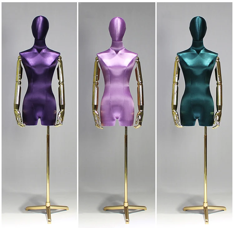 High End Gold Metal Arm Upper Body Model Mannequin Female With ...