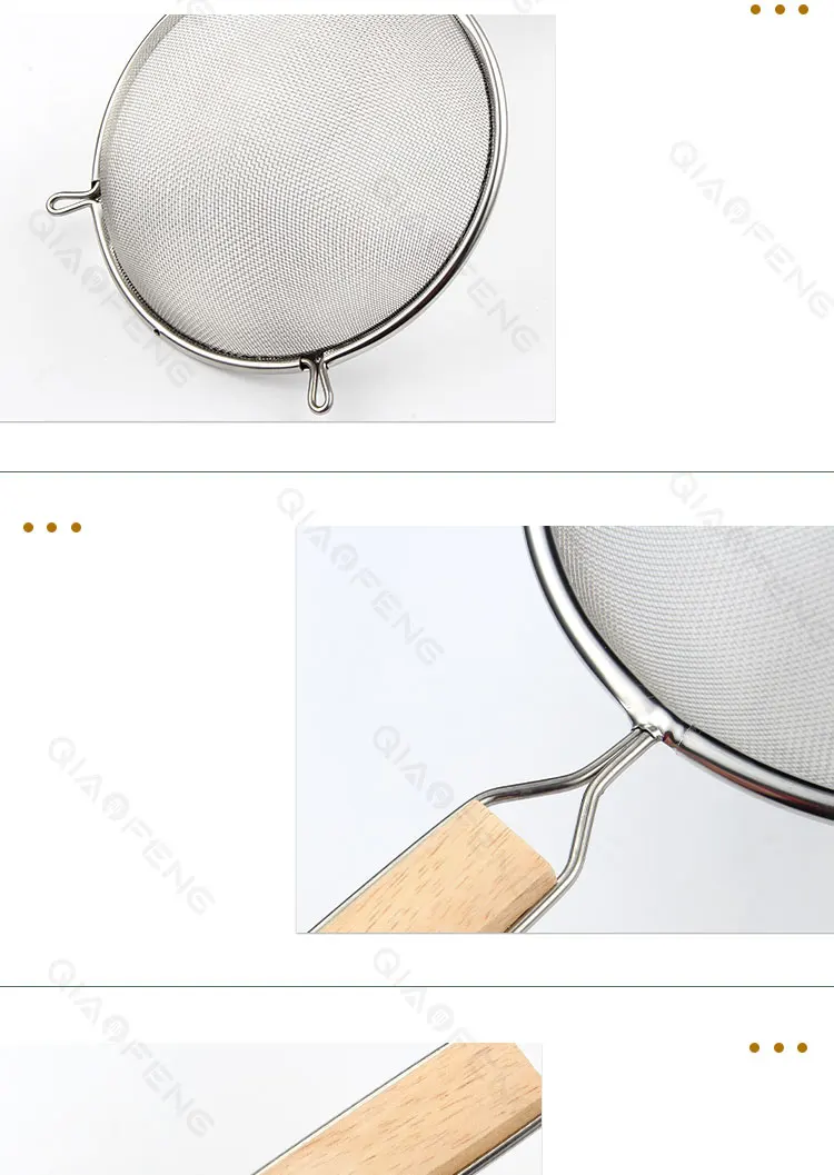 3pcs Stainless Steel Wire Fine Mesh Oil Strainer Flour Colander Sieve ...