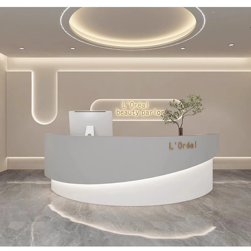 Tall Workshop Reception Desk Beauty Salon Small Front Desk Reception ...