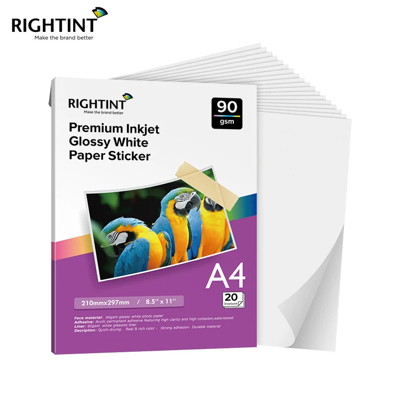 Inkjet Printable Premium A4 Size Glossy Self Adhesive Photo Paper - Buy ...