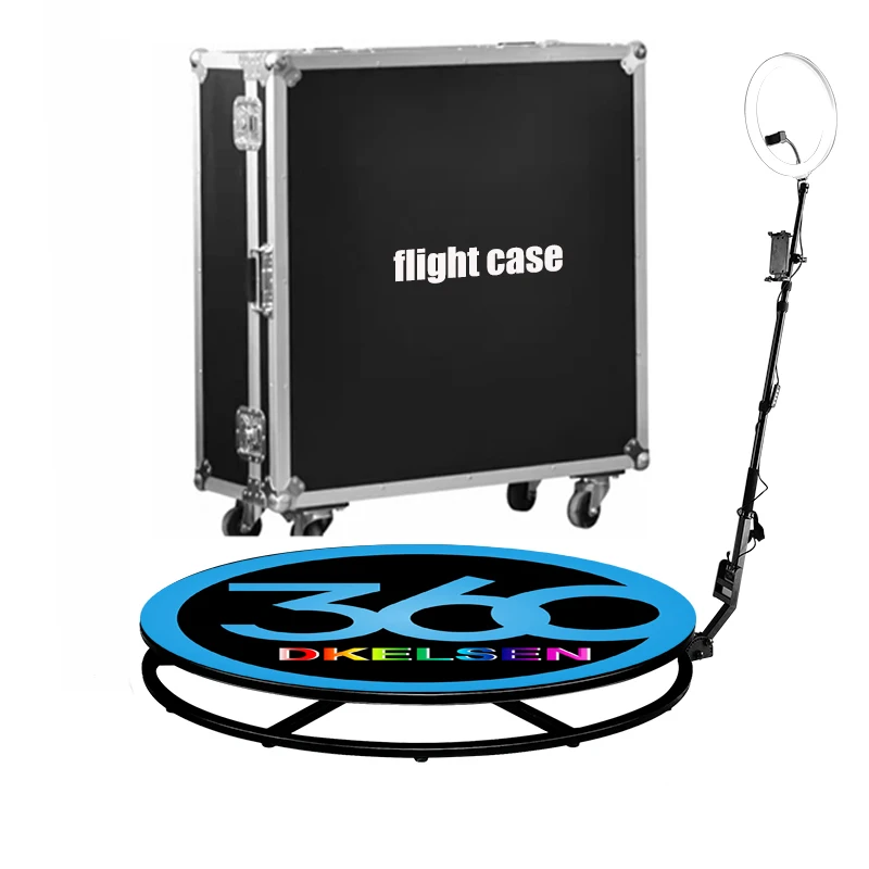 360 Photo Booth Enclosure Backdrop Wedding Self Camera Circle Spin ...